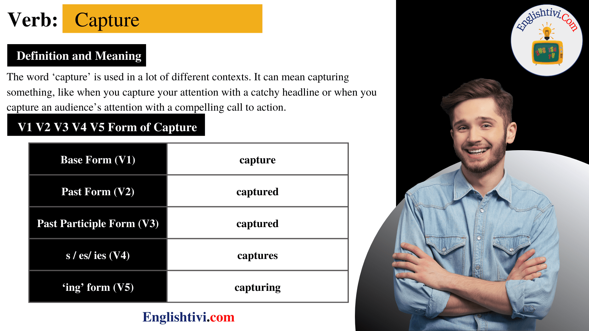 Capture V1 V2 V3 V4 V5 Base Form Past Simple Past Participle Form Of capture-v1-v2-v3-v4-v5-base-form-past-simple-past-participle-form-of