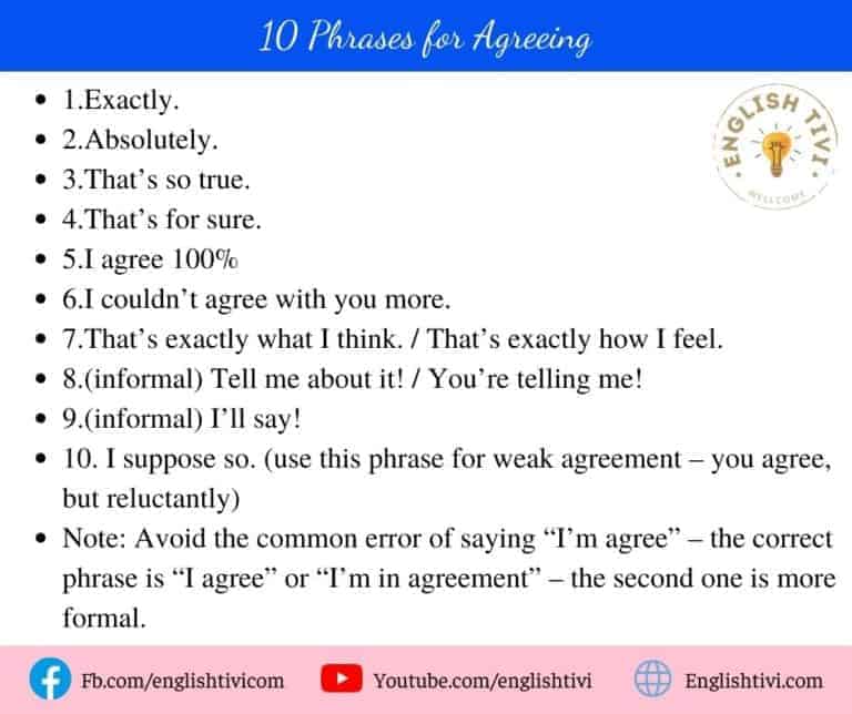 200+ Common English Phrases & Idioms for Beginners - Englishtivi