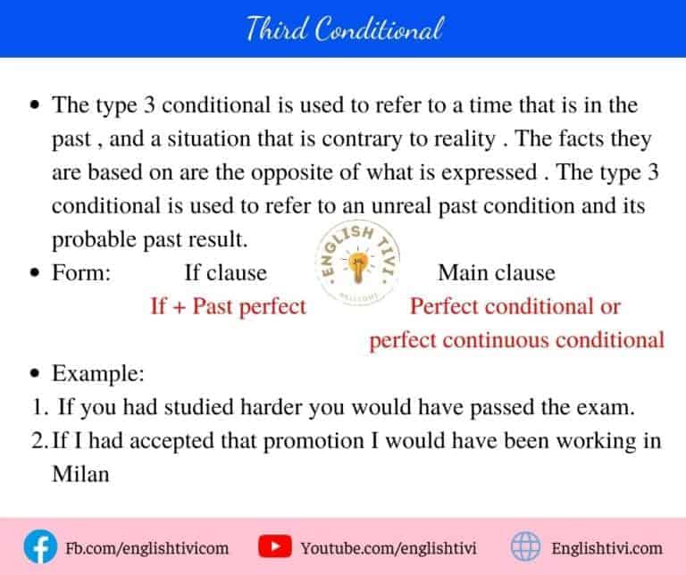 Conditional Sentences, If-clauses type 0, 1, 2, 3 & Mixed - Englishtivi