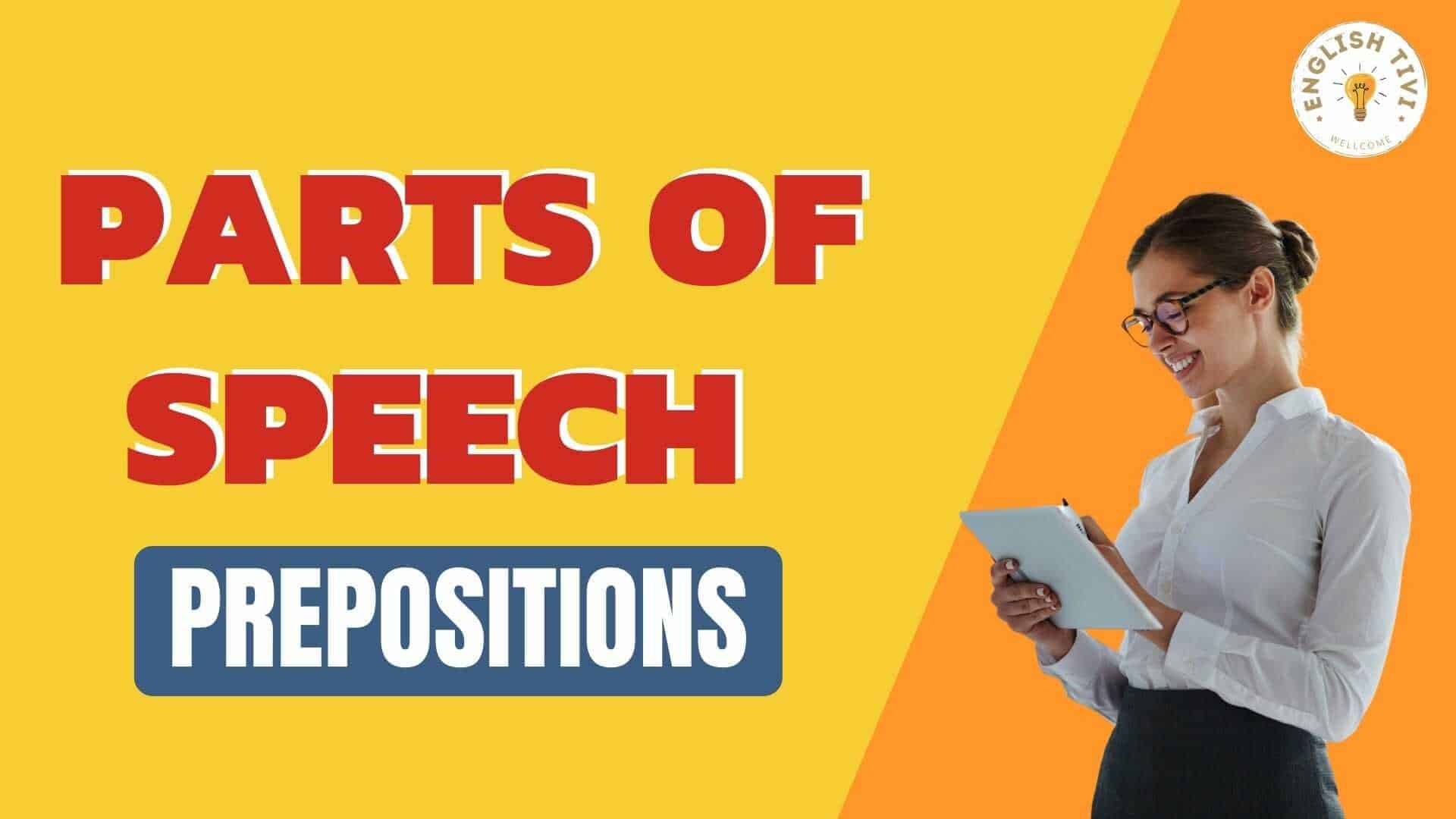 Parts Of Speech Prepositions