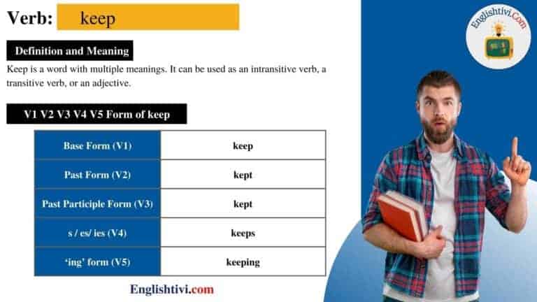 Keep V1 V2 V3 V4 V5 Base Form, Past Simple, Past Participle Form of ...