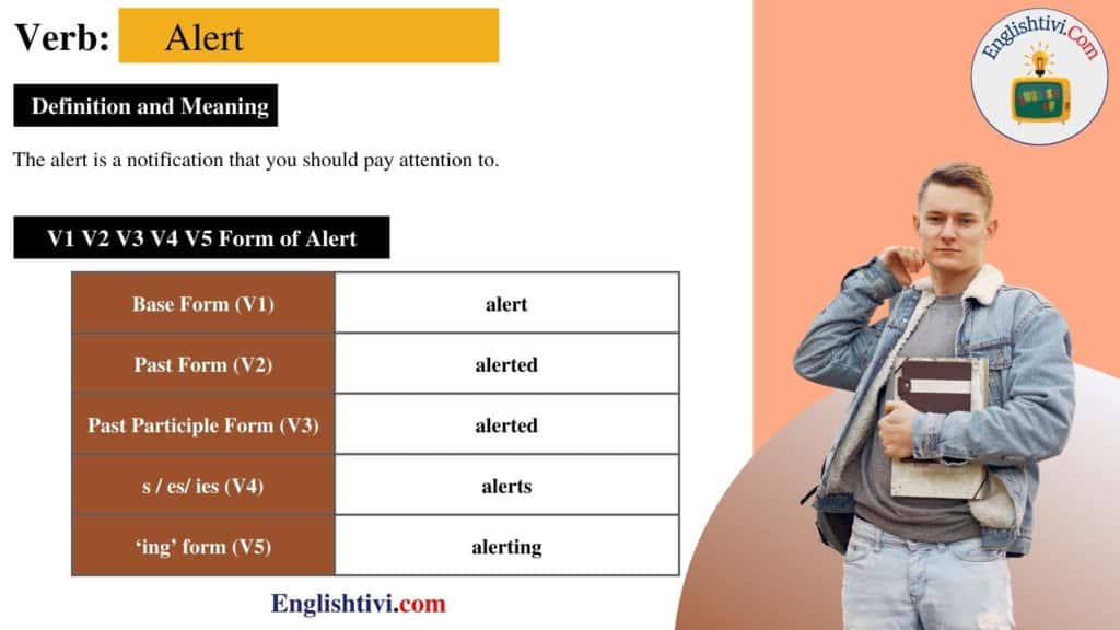 Alert V1 V2 V3 V4 V5 Base Form, Past Simple, Past Participle Form of ...