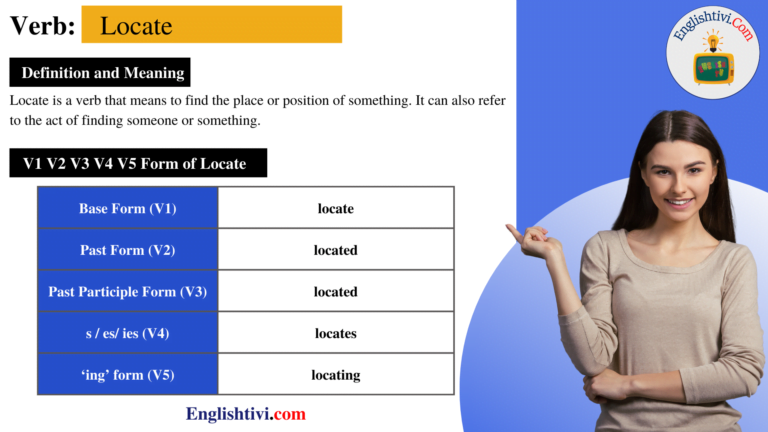 Locate V1 V2 V3 V4 V5 Base Form, Past Simple, Past Participle Form of ...