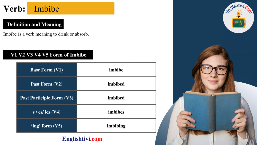 Imbibe V1 V2 V3 V4 V5 Base Form, Past Simple, Past Participle Form of ...
