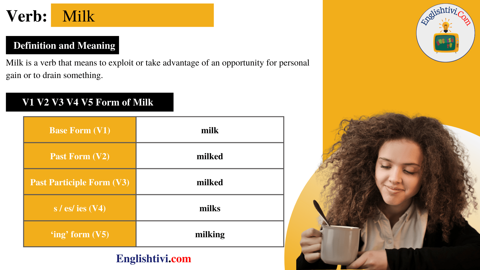 Milk V1 V2 V3 V4 V5 Base Form Past Simple Past Participle Form Of Milk V1 V2 V3 V4 V5 Base Form Past Simple Past Participle Form Of